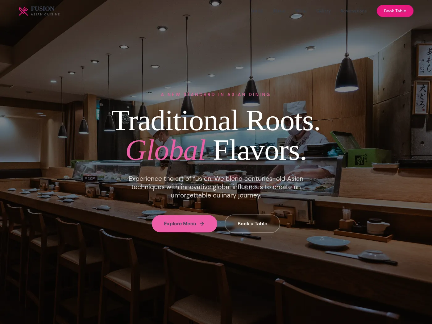Fusion Sushi Website