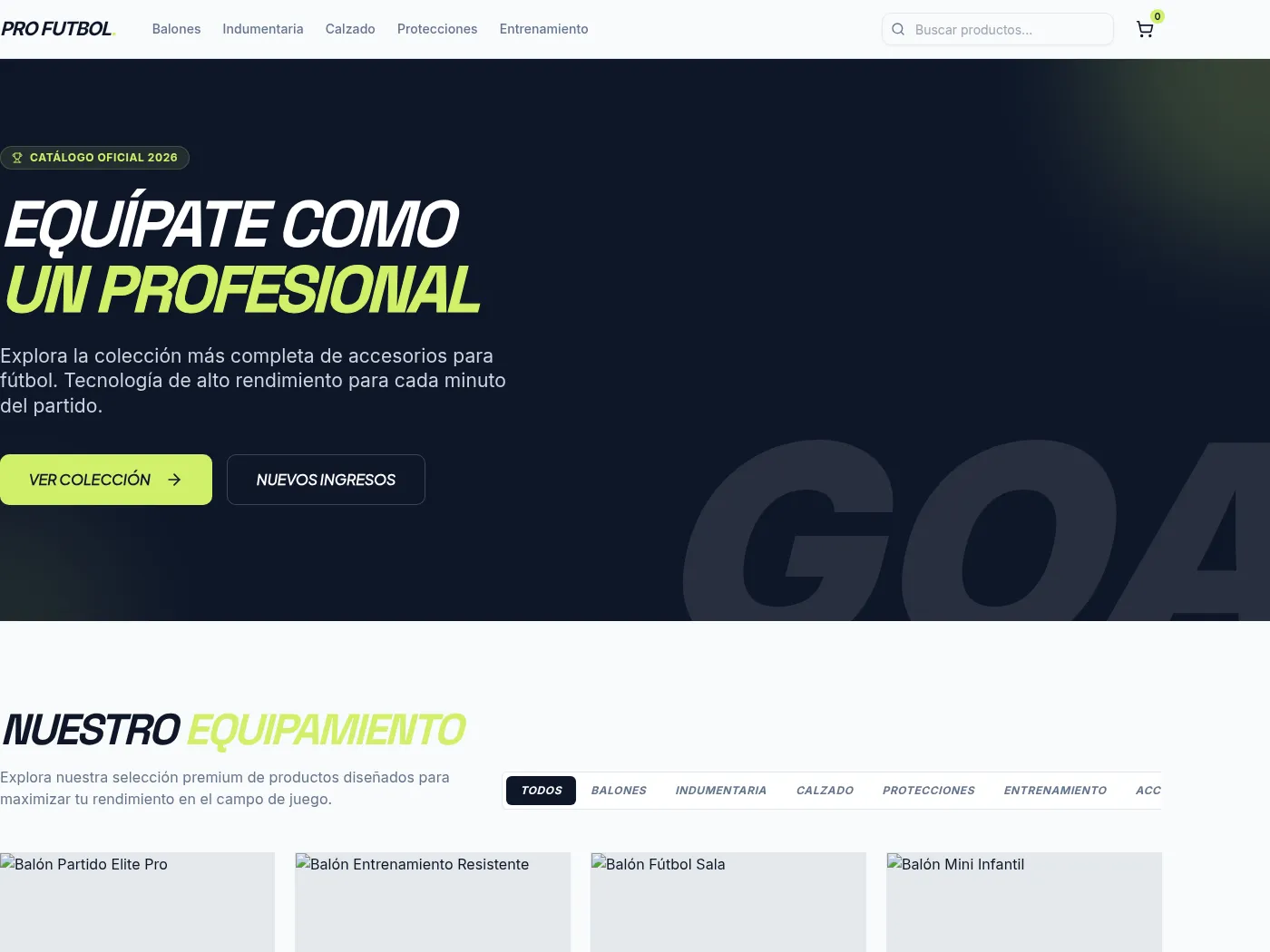 Pro Futbol Accesorios Catalog