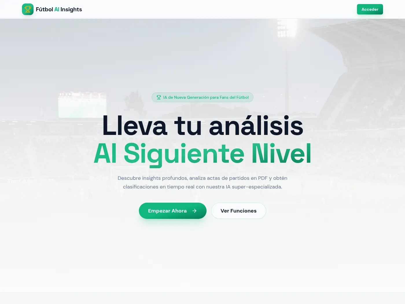 Fútbol AI Insights