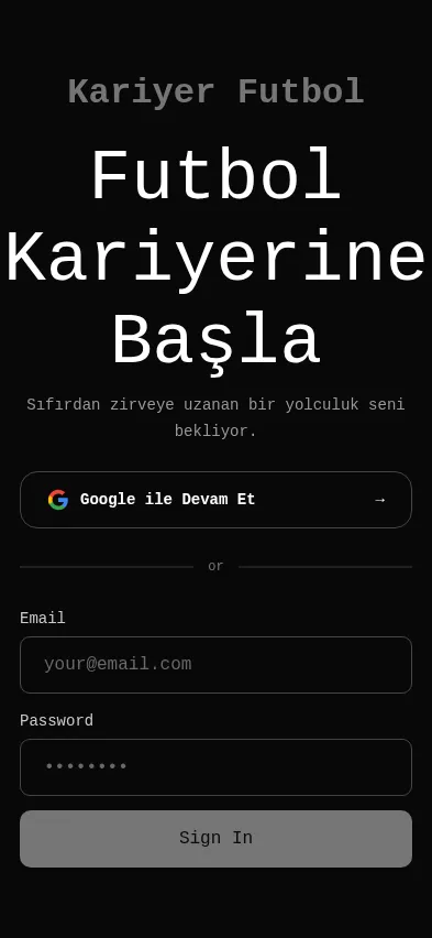 Kariyer Futbol Oyunu