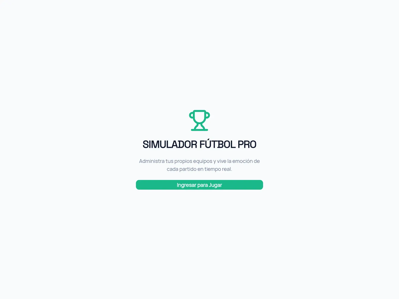 Simulador Fútbol Pro