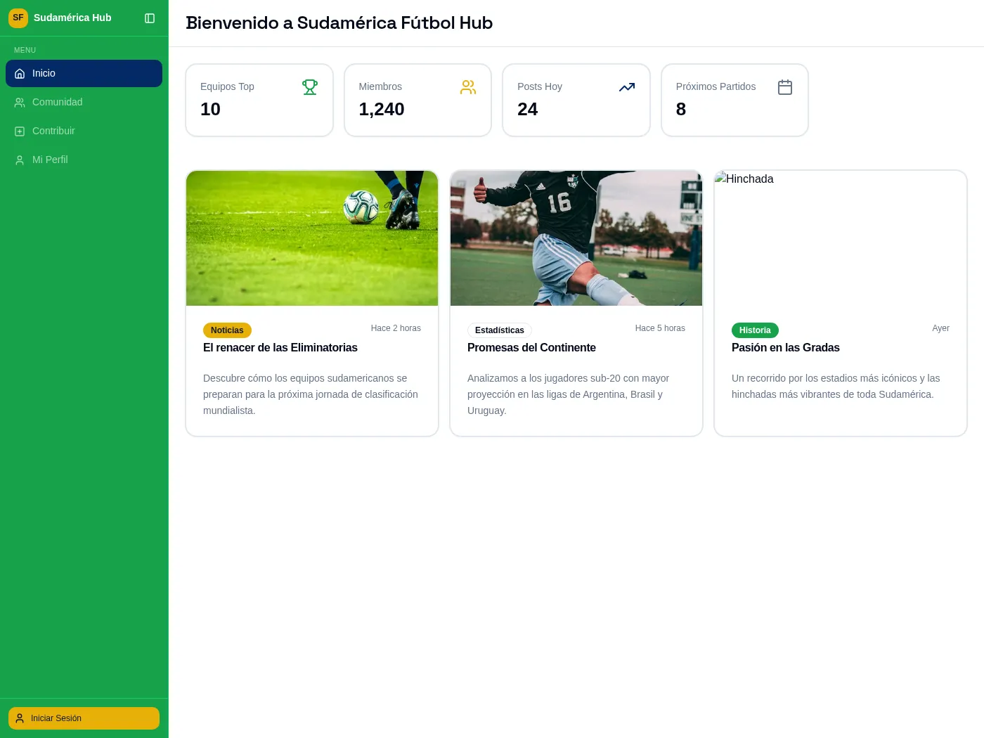 Sudamérica Fútbol Hub