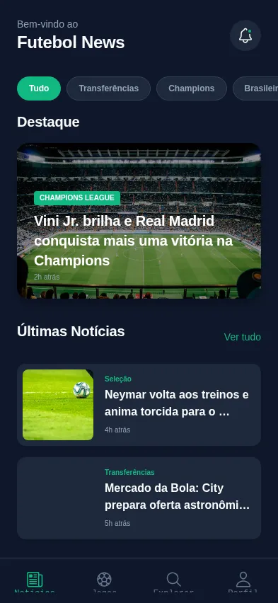 Futebol News App