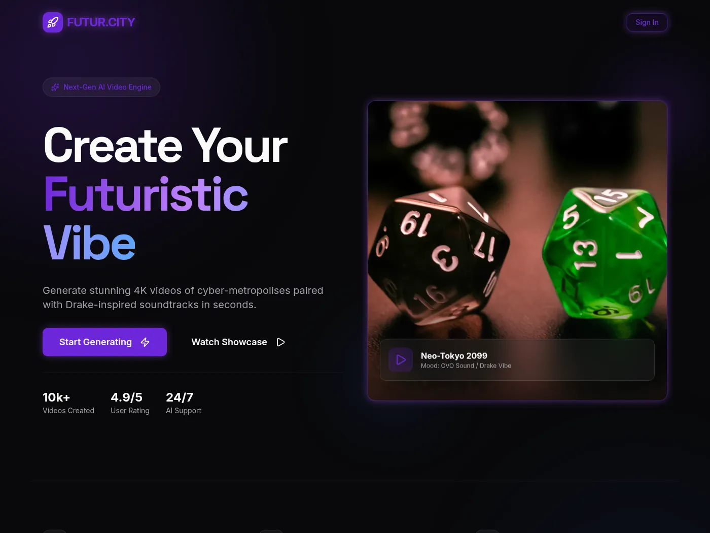 Futuristic City Video Maker