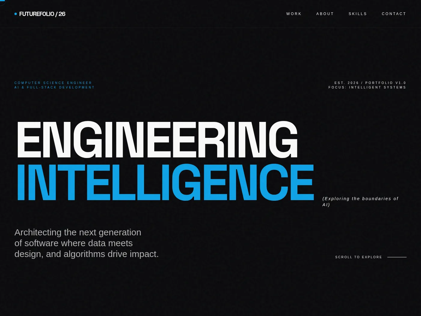 Futurefolio Portfolio Site