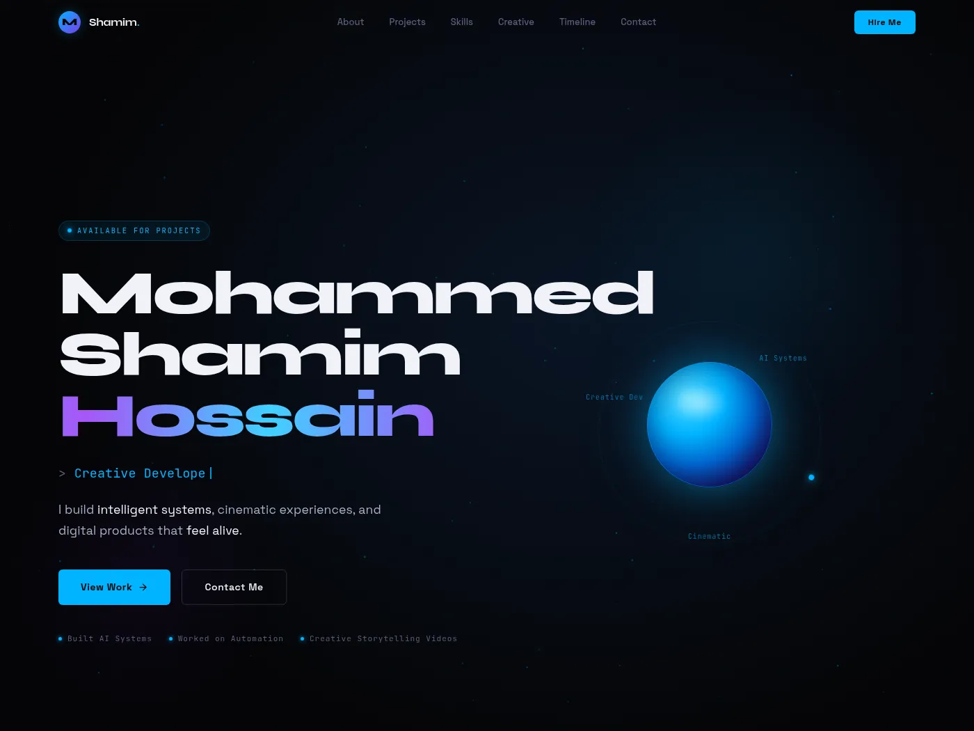 Futurist Portfolio Site