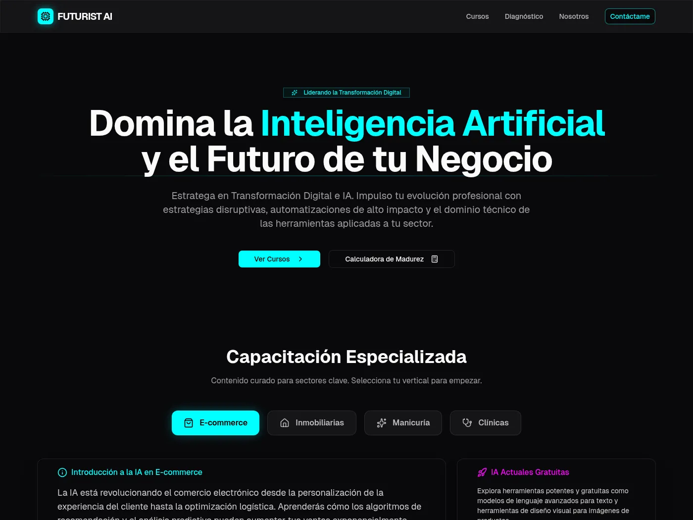 FuturistAI Training Landing