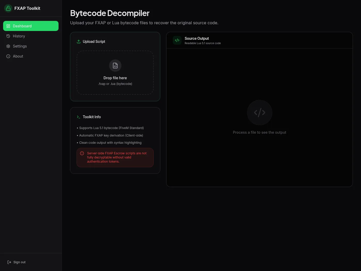 FXAP Bytecode Toolkit