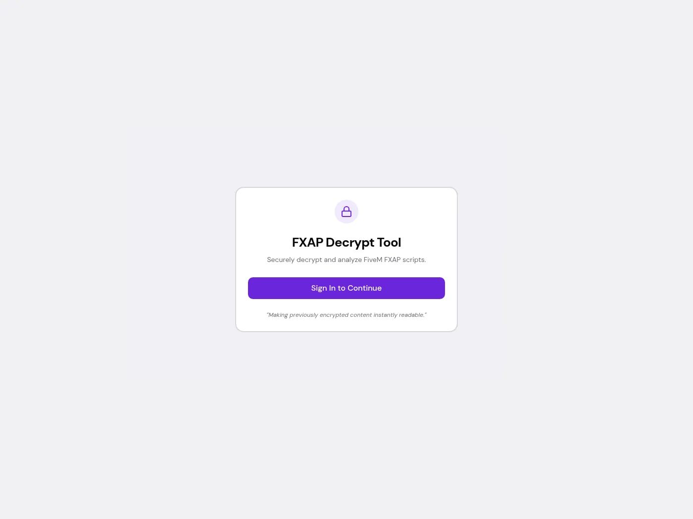 FXAP Decryption Tool