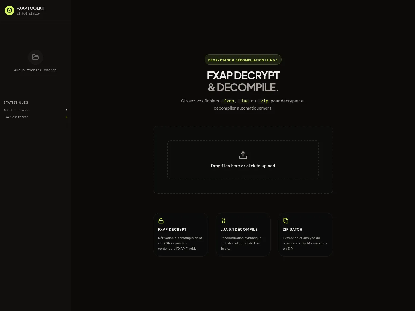 FXAP Decrypt & Decompile Toolkit
