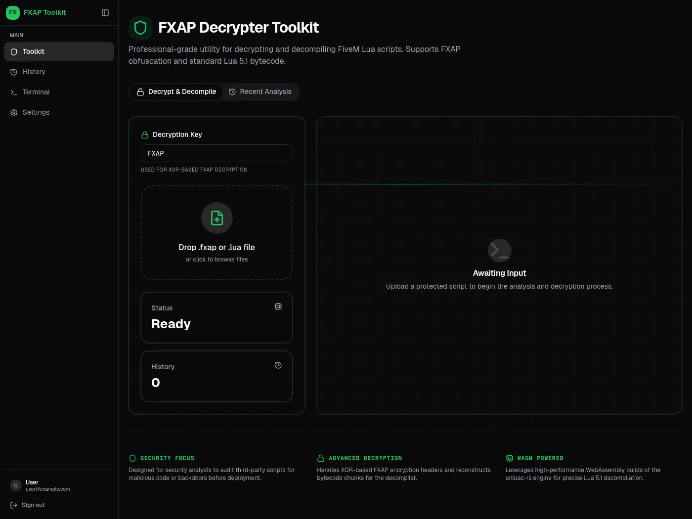 FXAP Decrypter Toolkit
