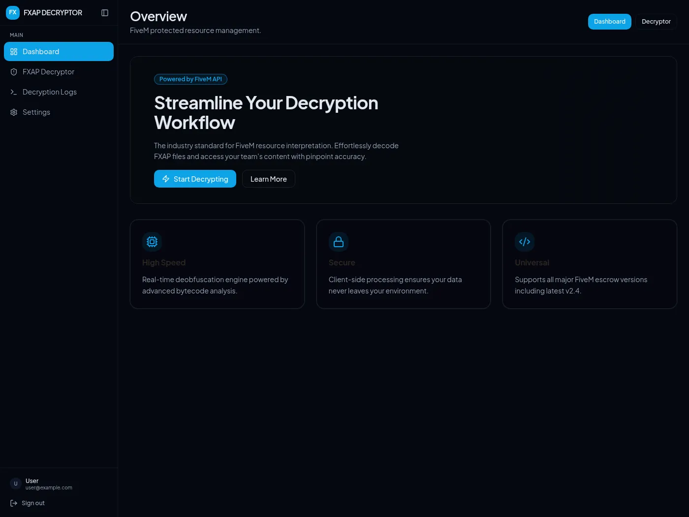 FXAP Decryptor Web