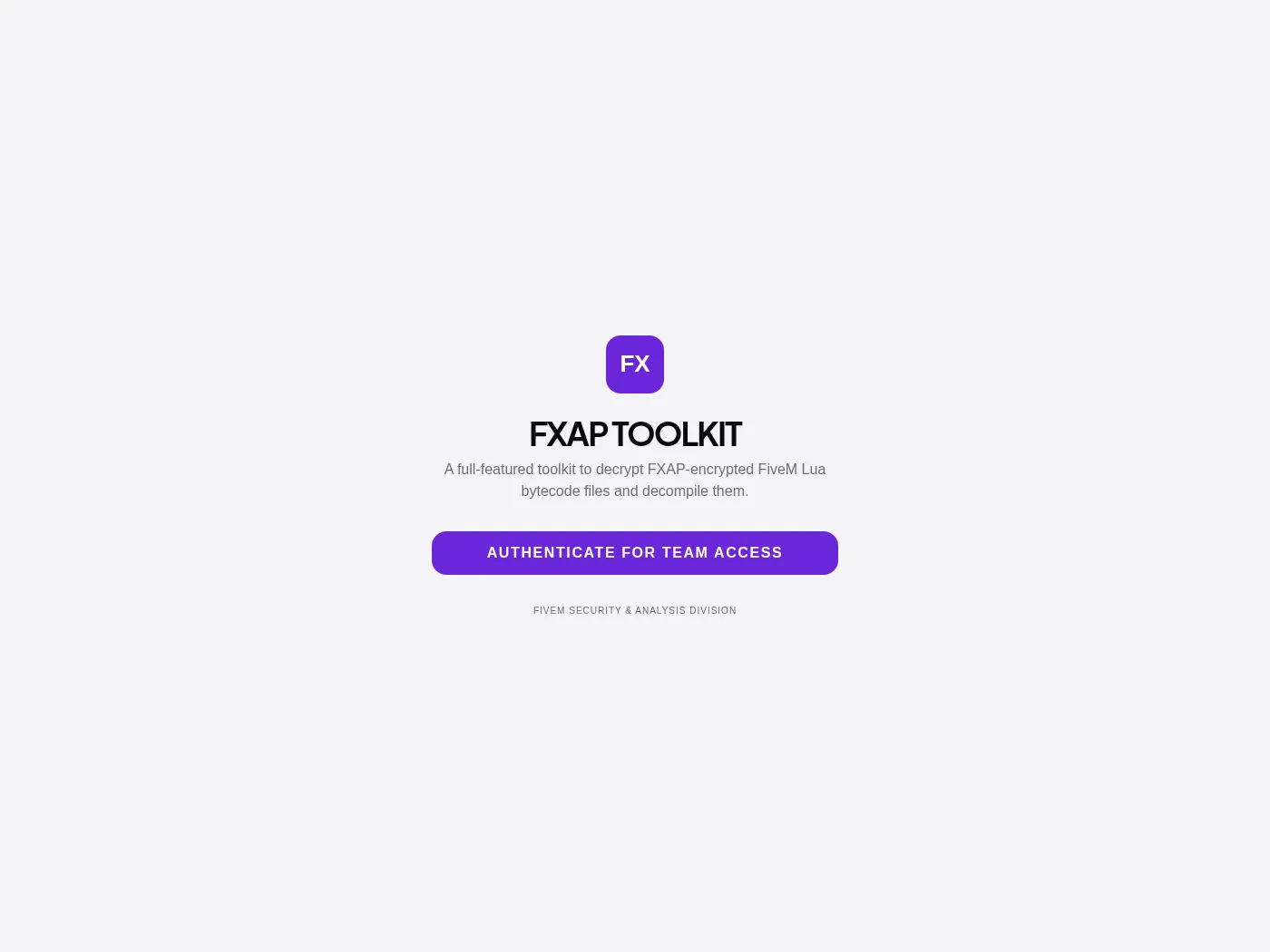 FXAP Lua Decrypt Toolkit