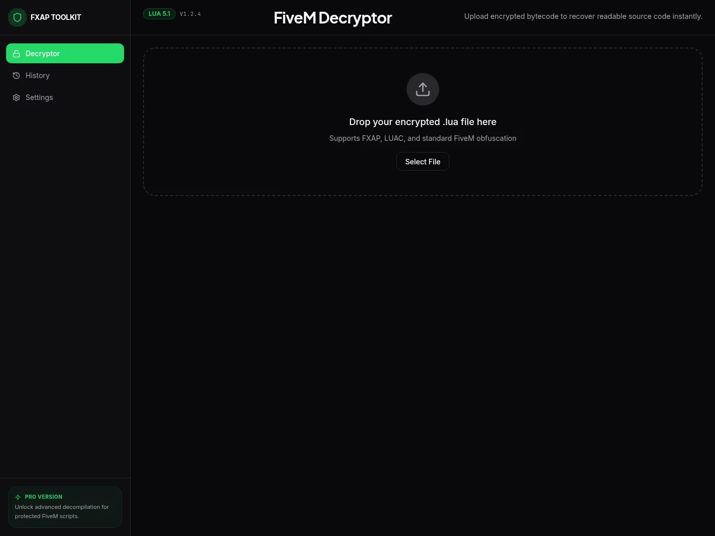 FXAP Lua Decrypt Toolkit