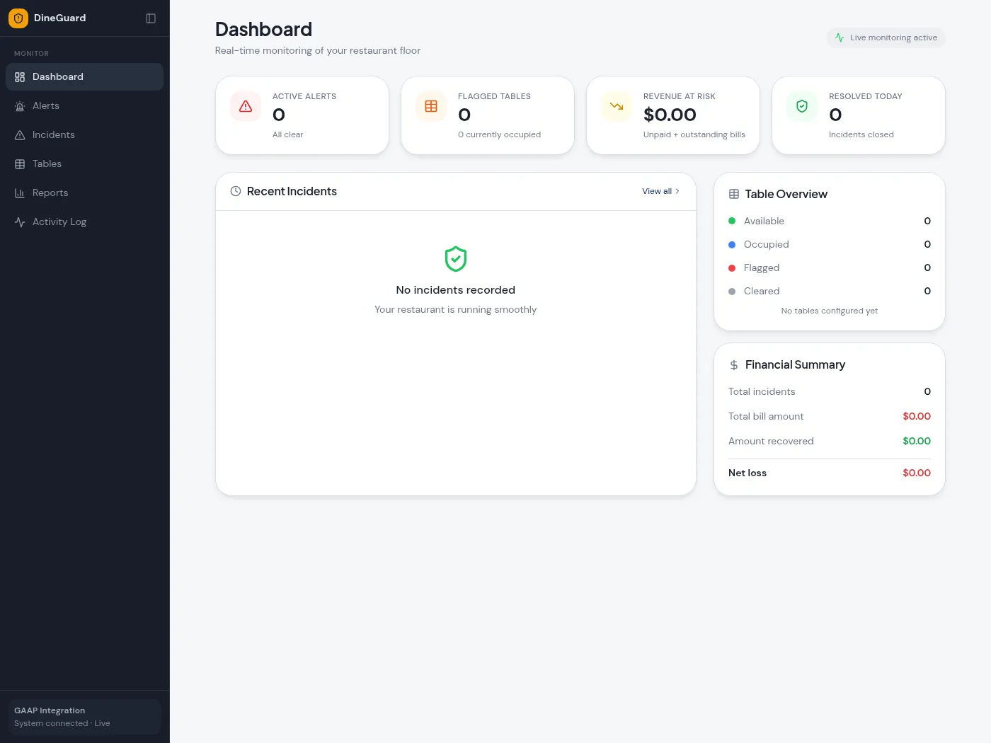 DineGuard Tracker