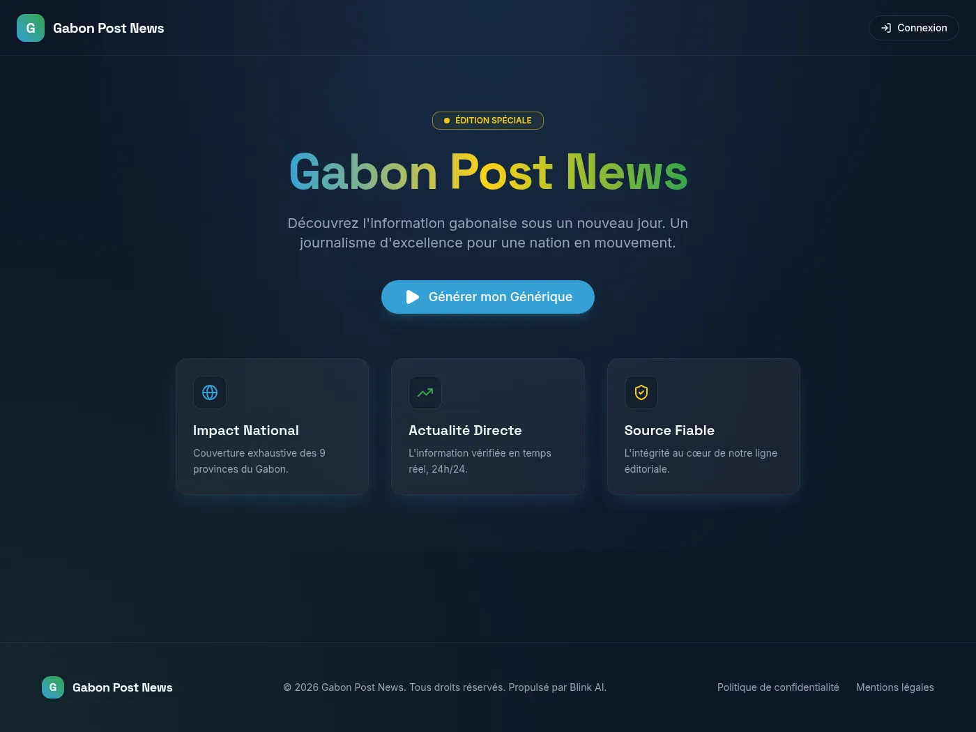Gabon Post News Intro
