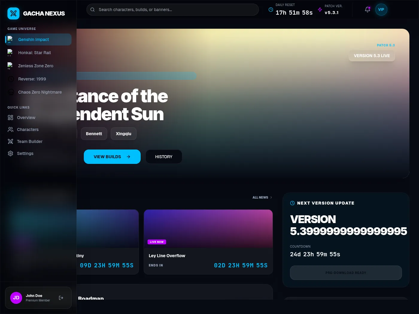 Gacha Nexus Dashboard