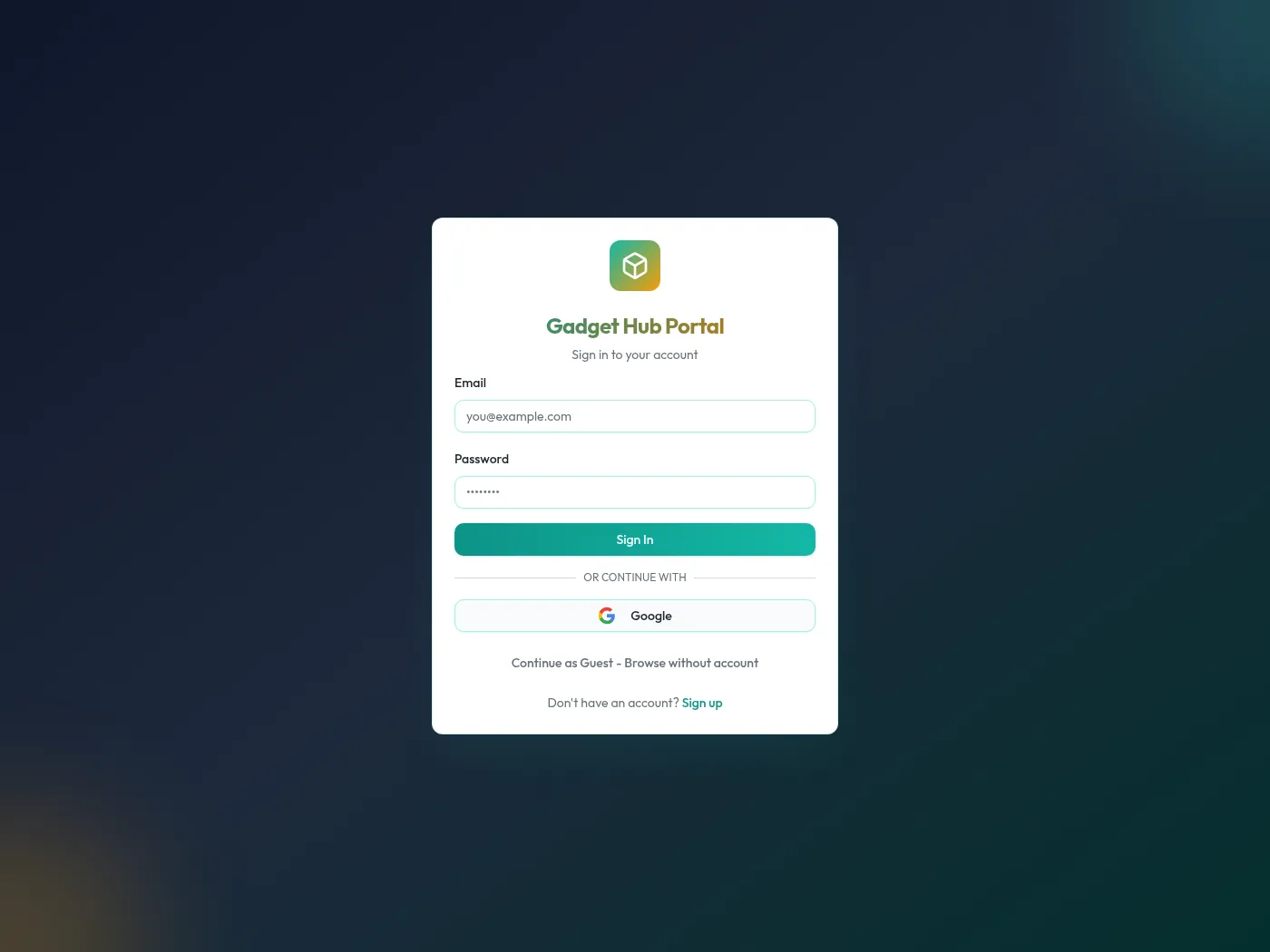 Gadget Hub Portal