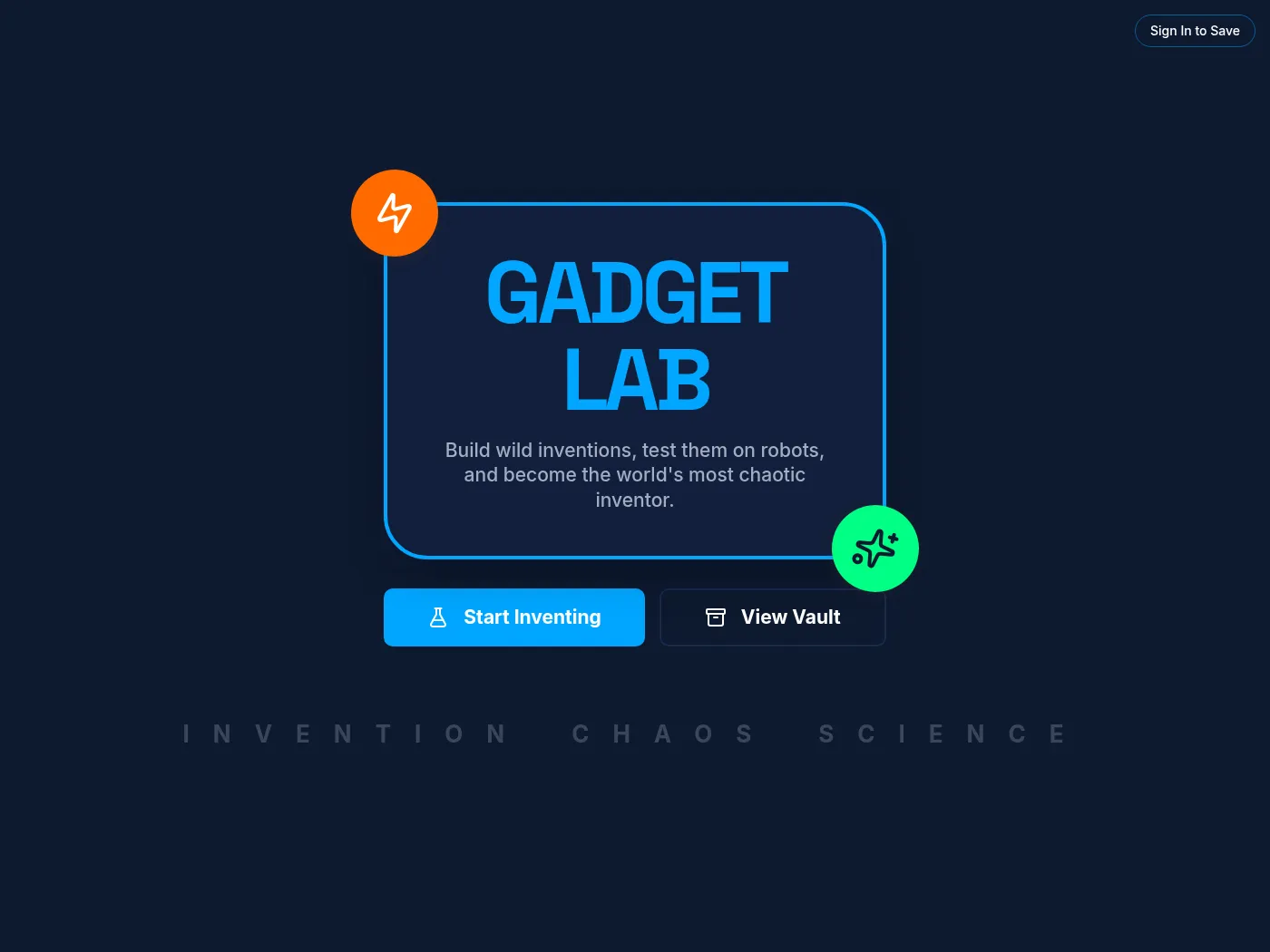 Inventor Gadget Game