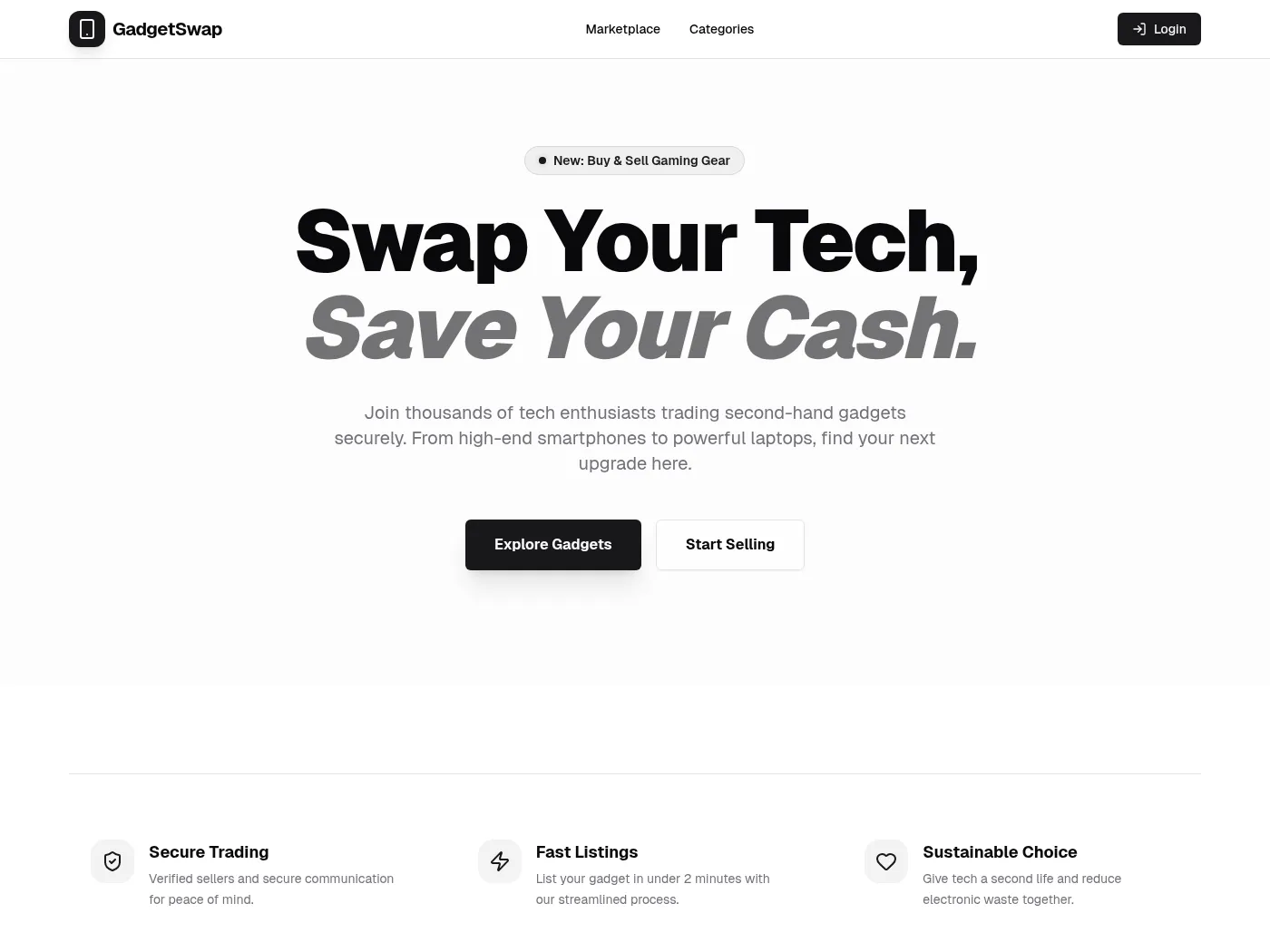 GadgetSwap Marketplace
