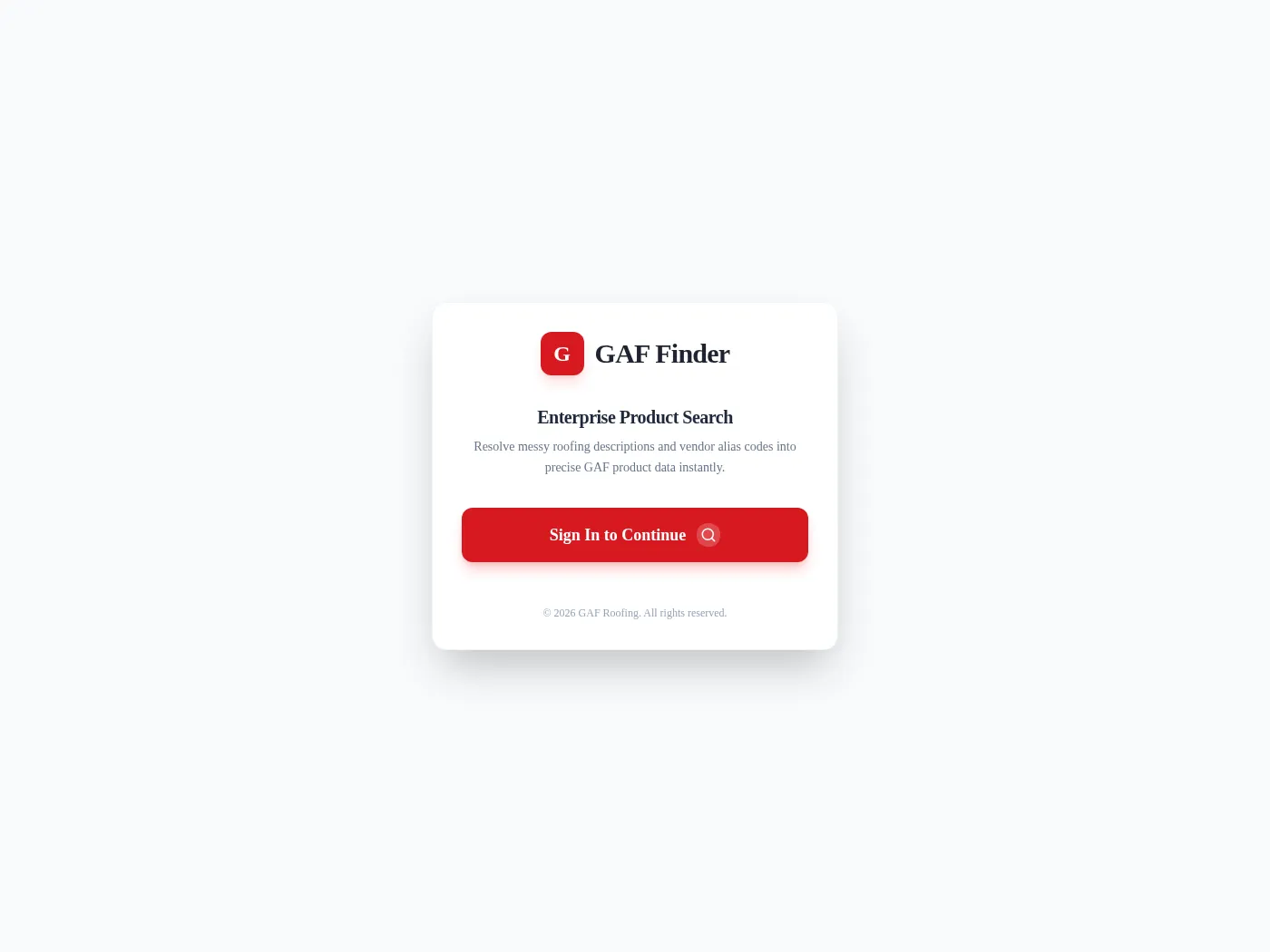 GAF Product Finder
