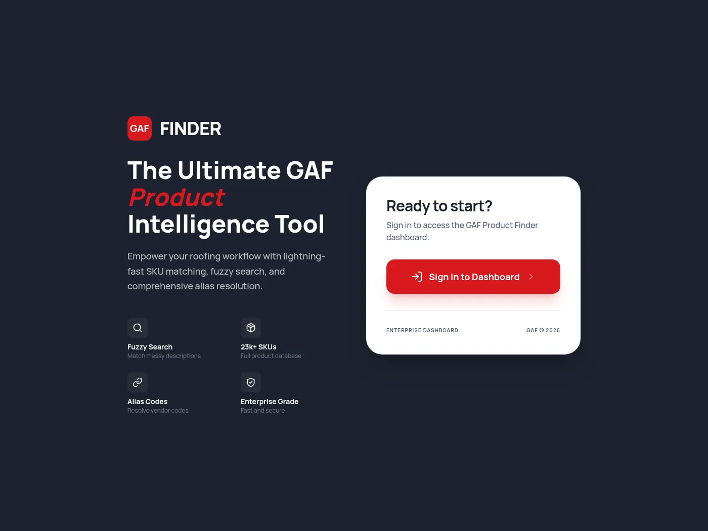 GAF Product Finder