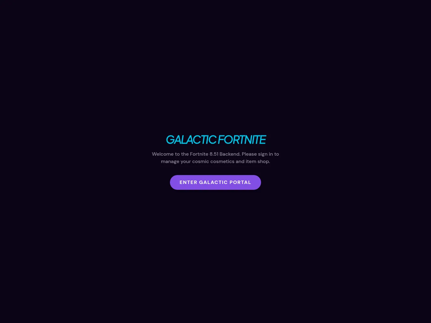 Galactic Fortnite Backend