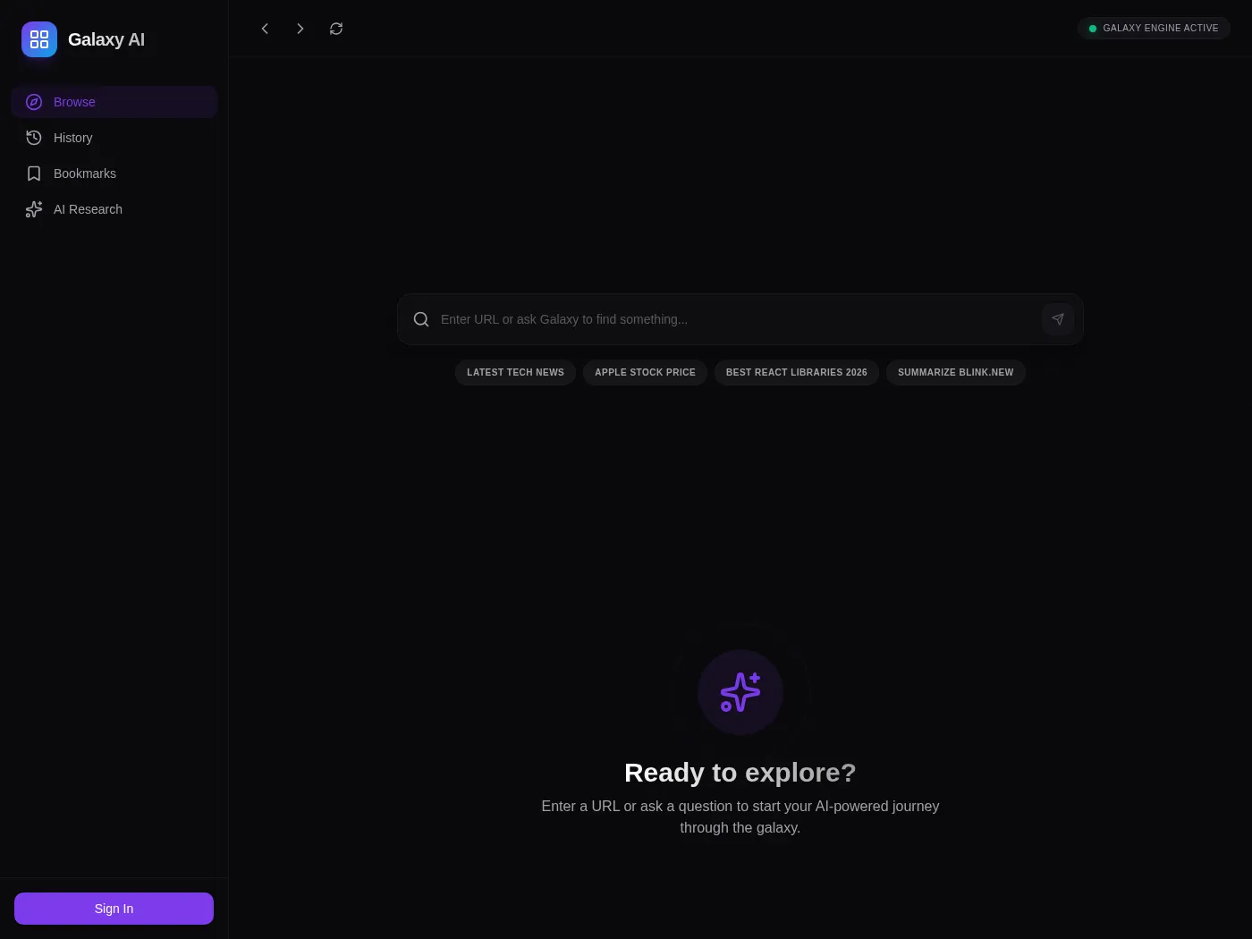 Galaxy AI Browser