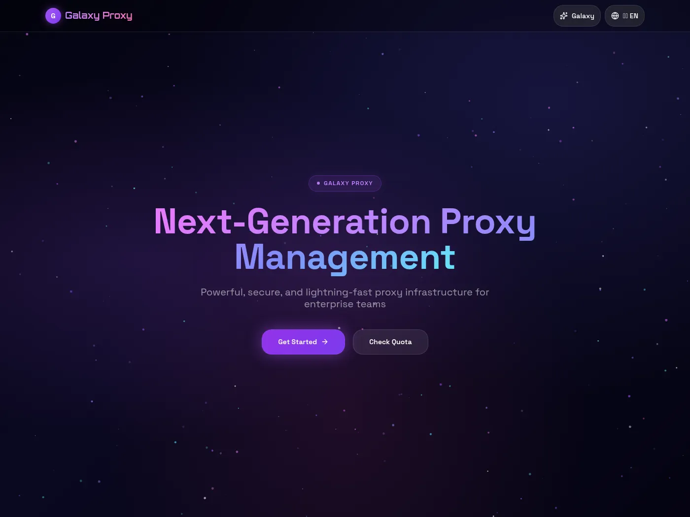 Galaxy Proxy Dashboard