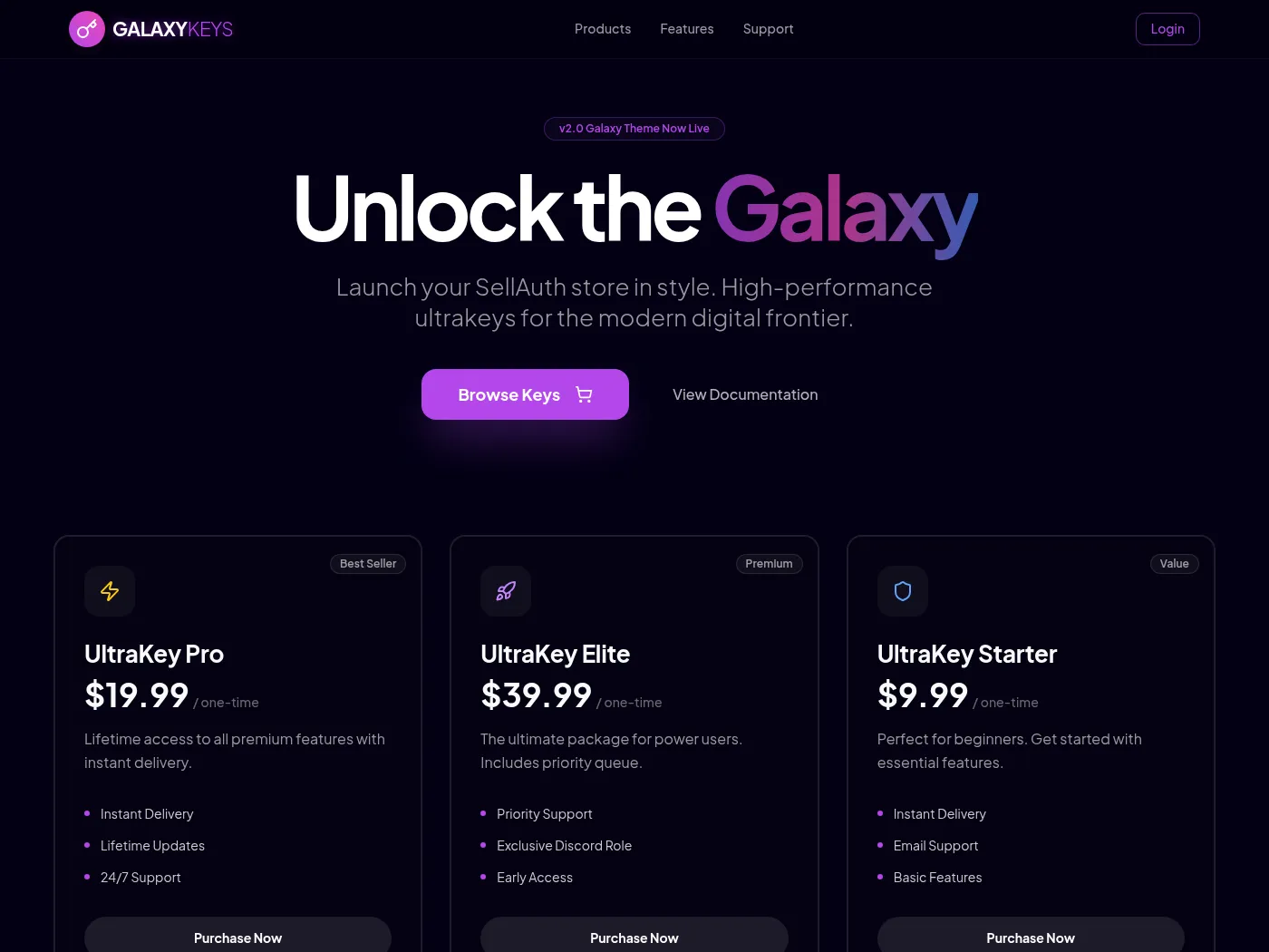 Galaxy SellAuth Storefront