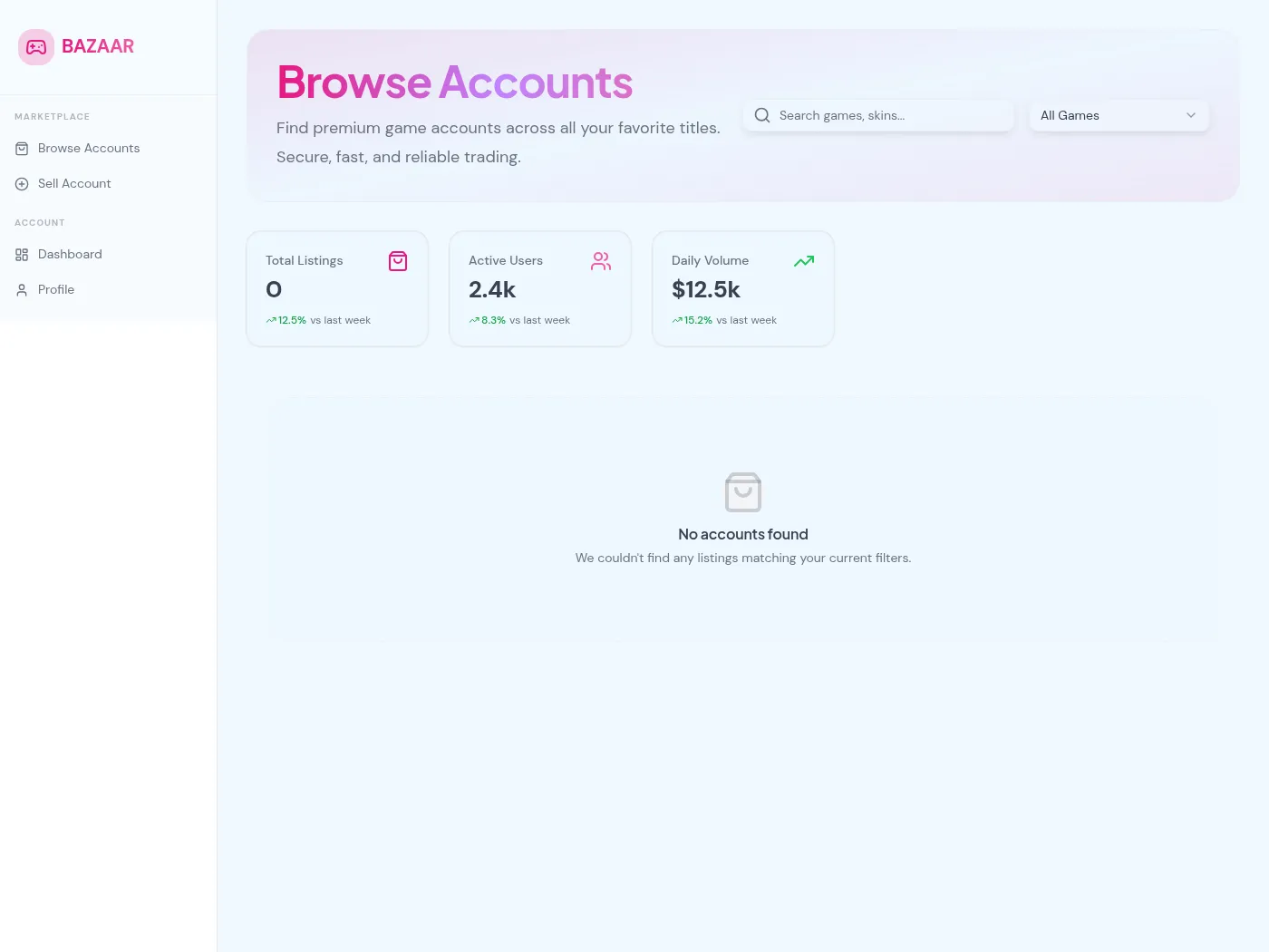 Game Account Bazaar