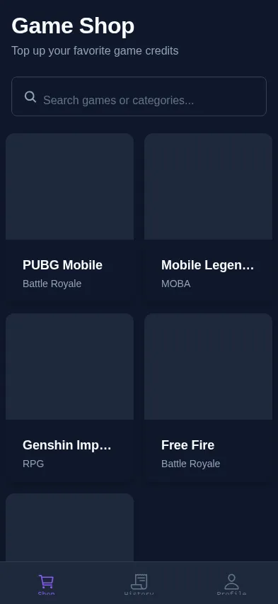 Game Credits Shop