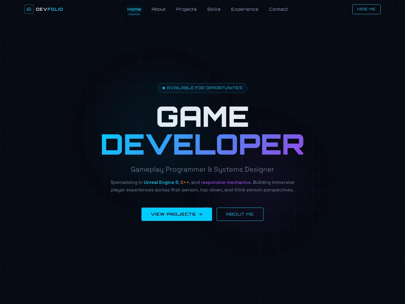 Realistic Game Dev Portfolio