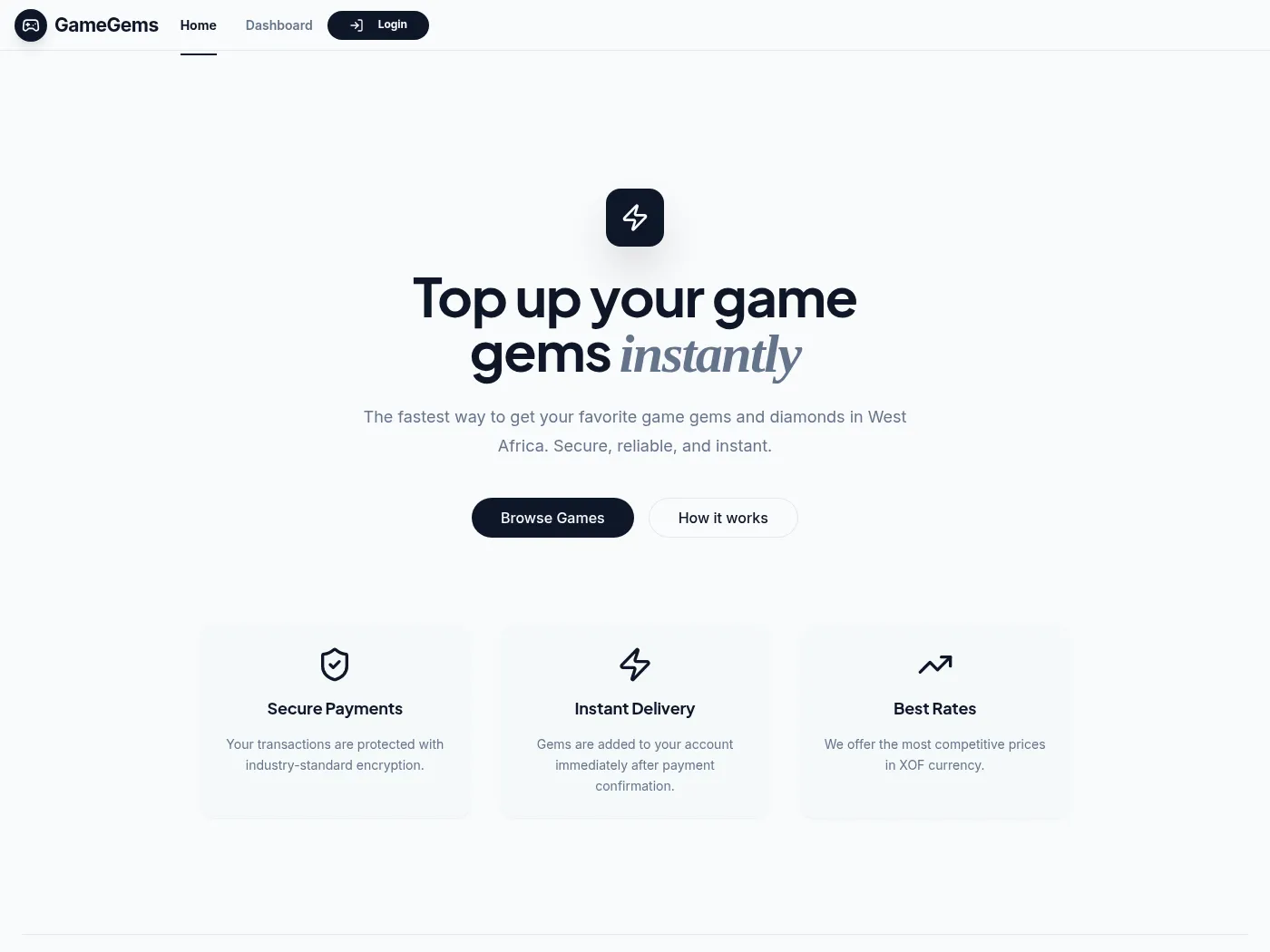 Game Gems Marketplace