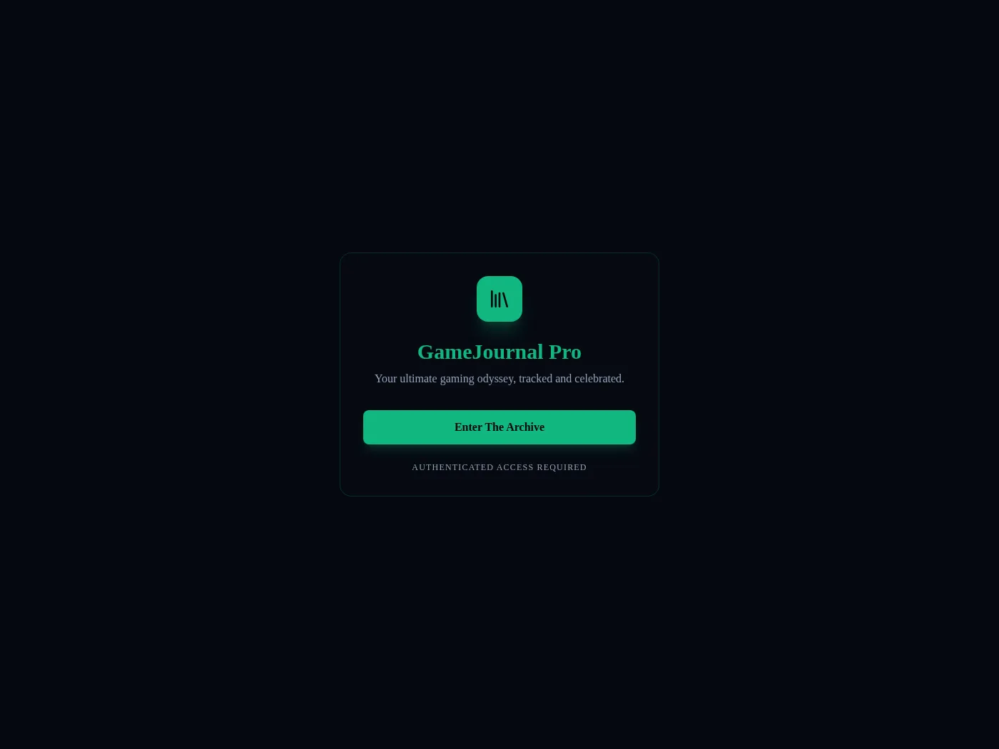 Game Journal Pro