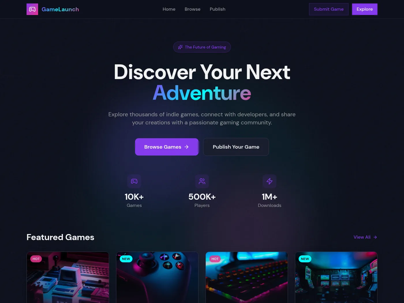 GameLaunch Hub