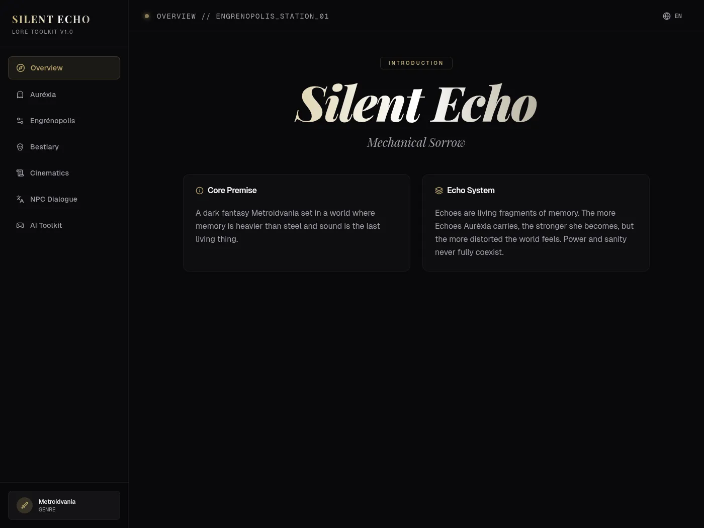 Silent Echo Lore Toolkit