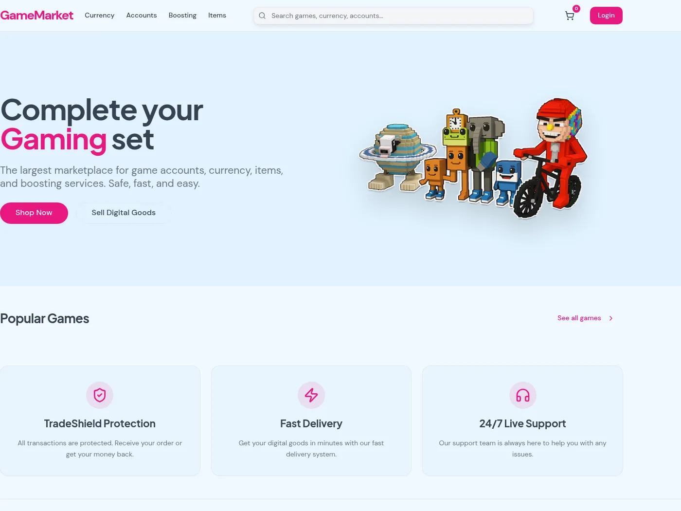 Game Marketplace Clone