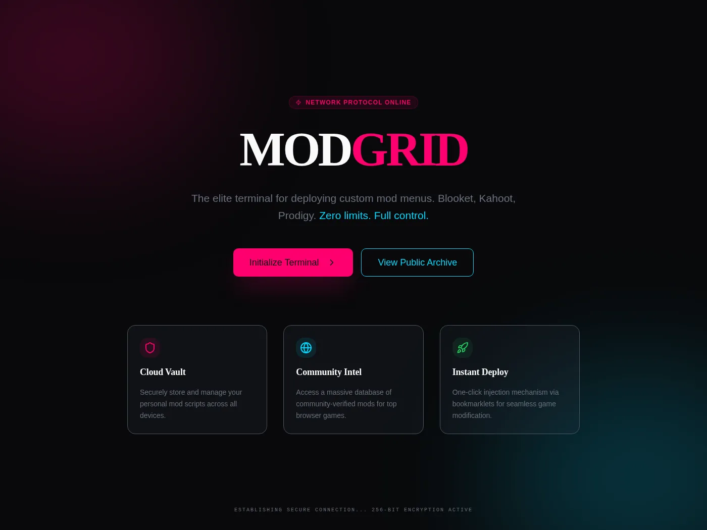 Game Mod Menu Hub