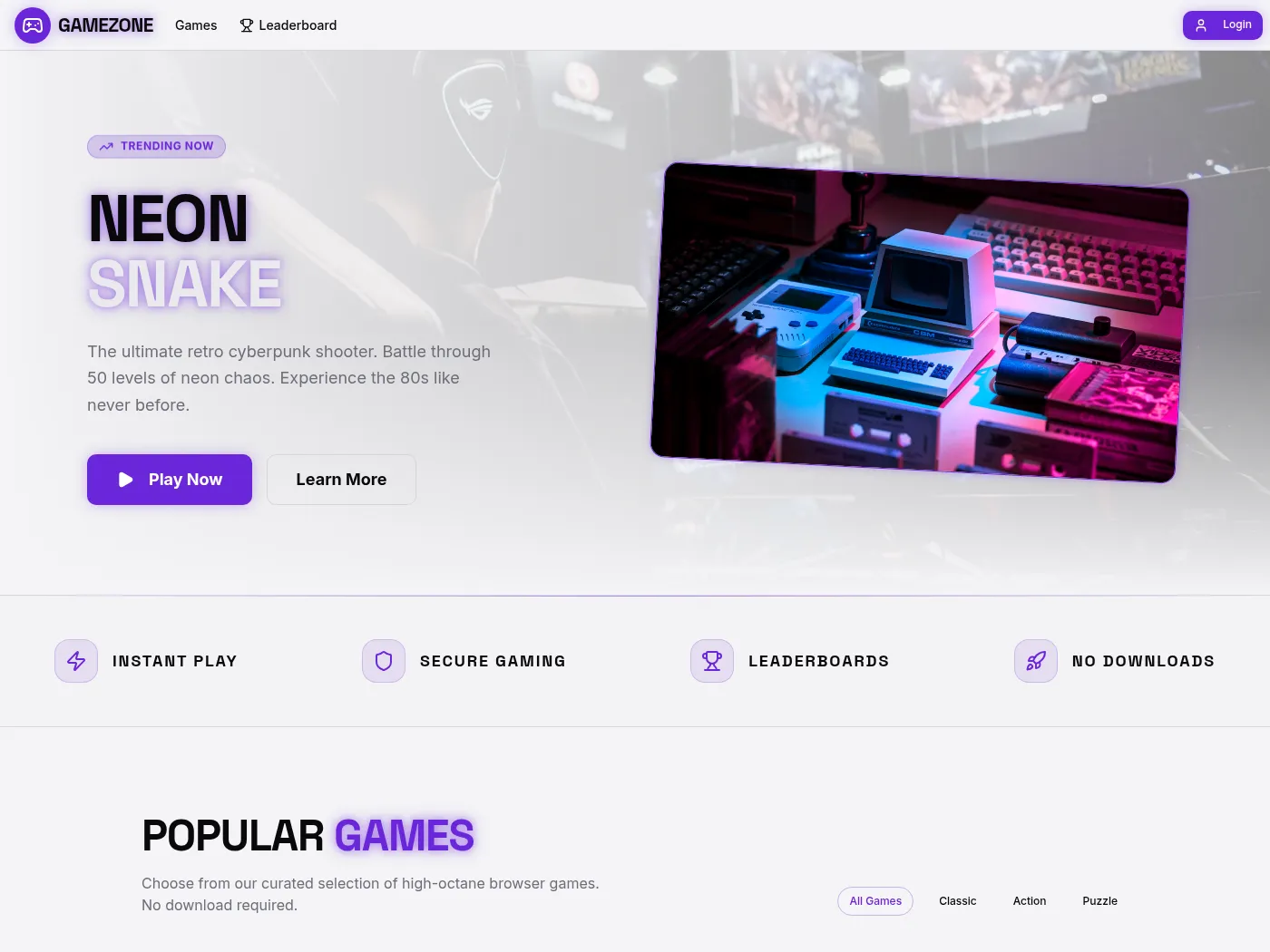 GameZone Web Page