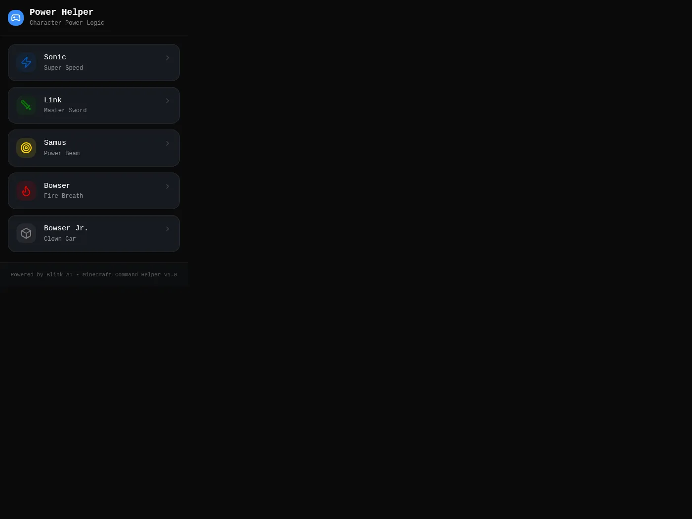 Game Character Power Helper