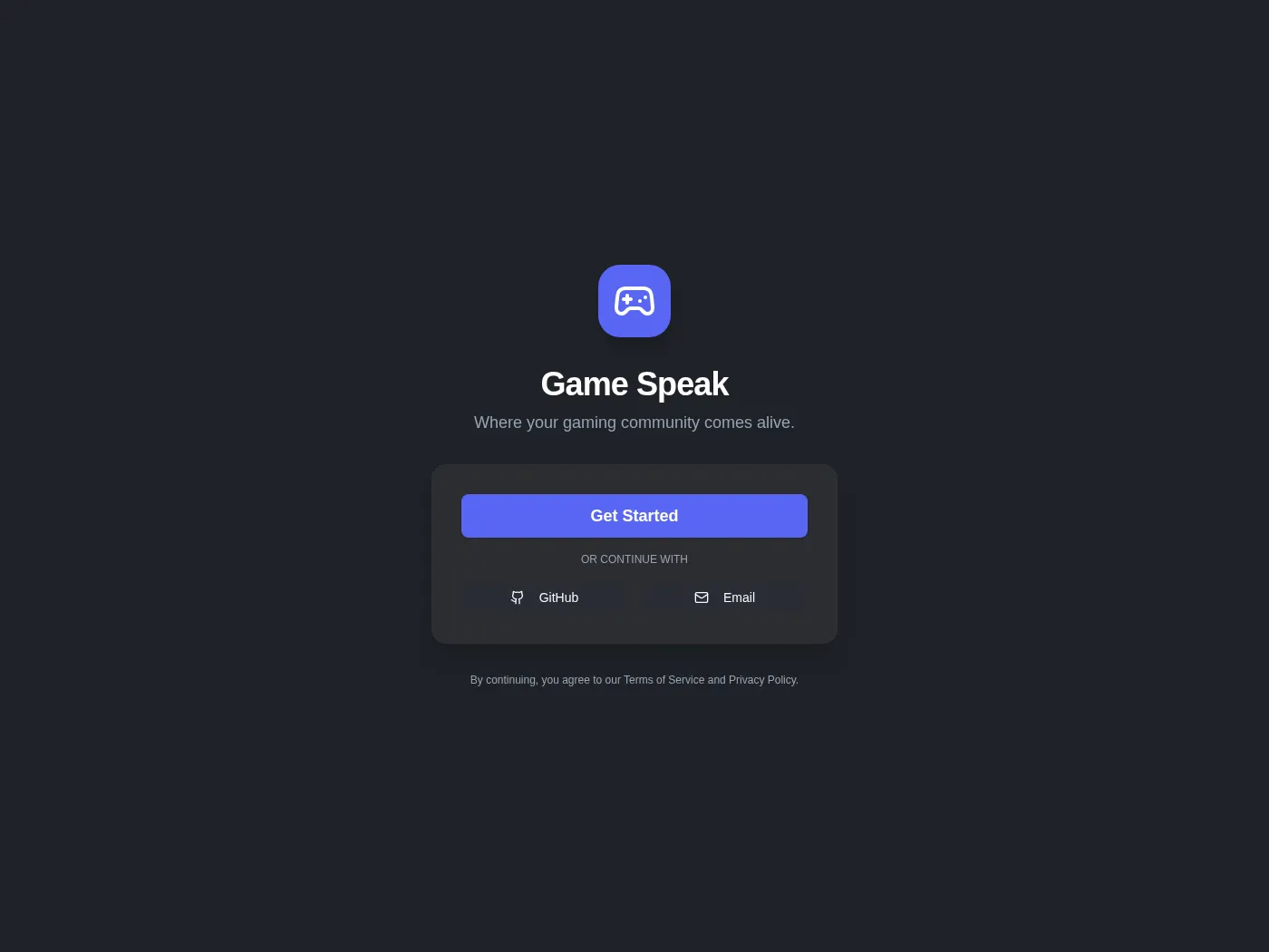 Game Speak Platform