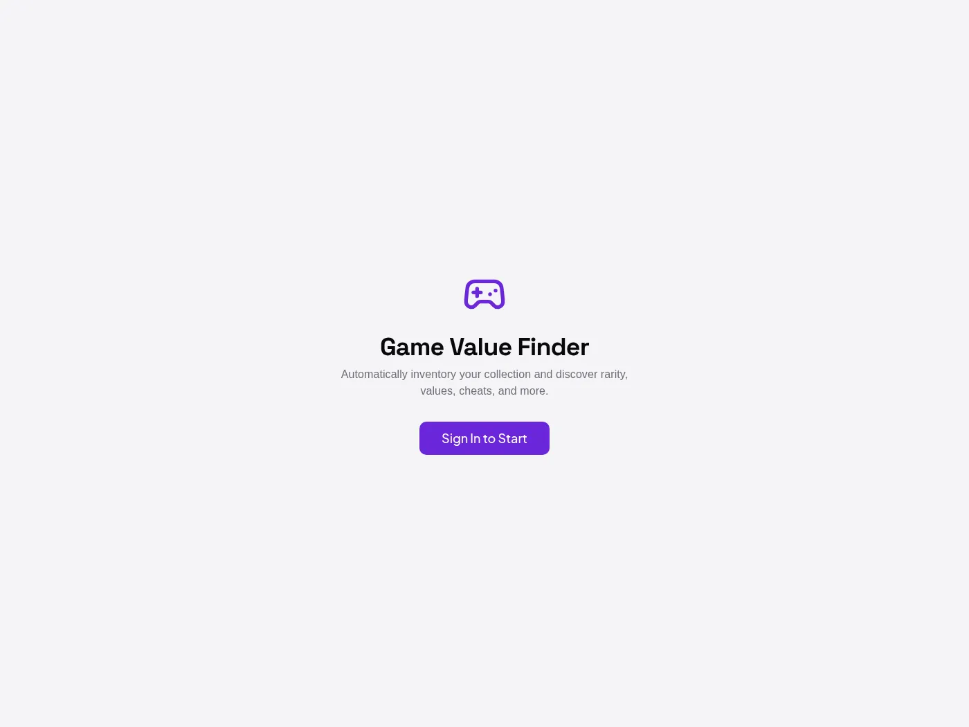 Game Value Finder