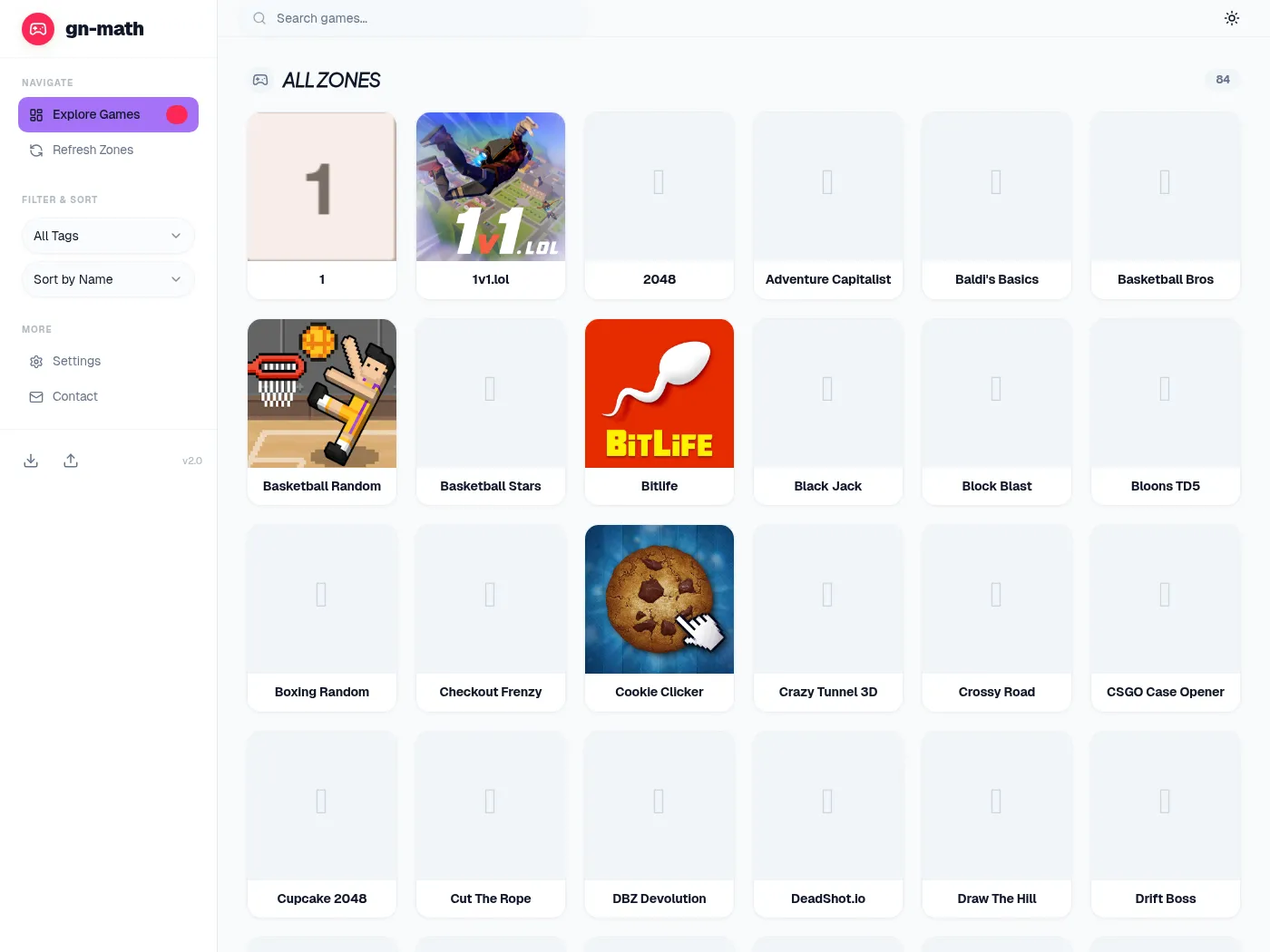 GN-Math Game Hub