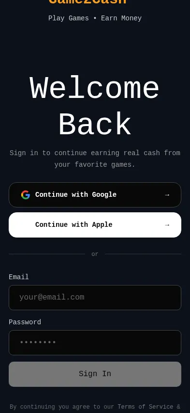 Game2Cash App