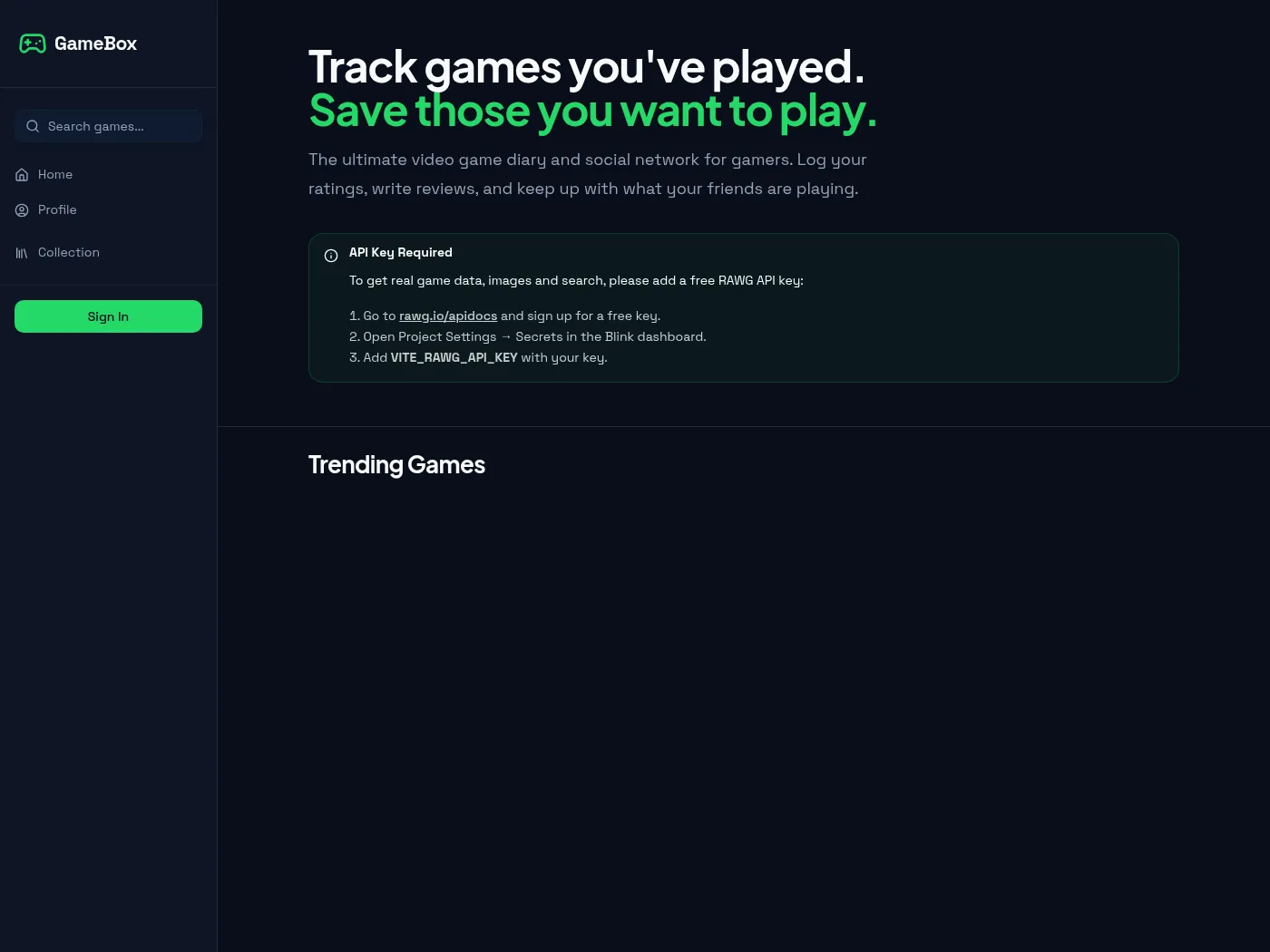 GameBox Tracker