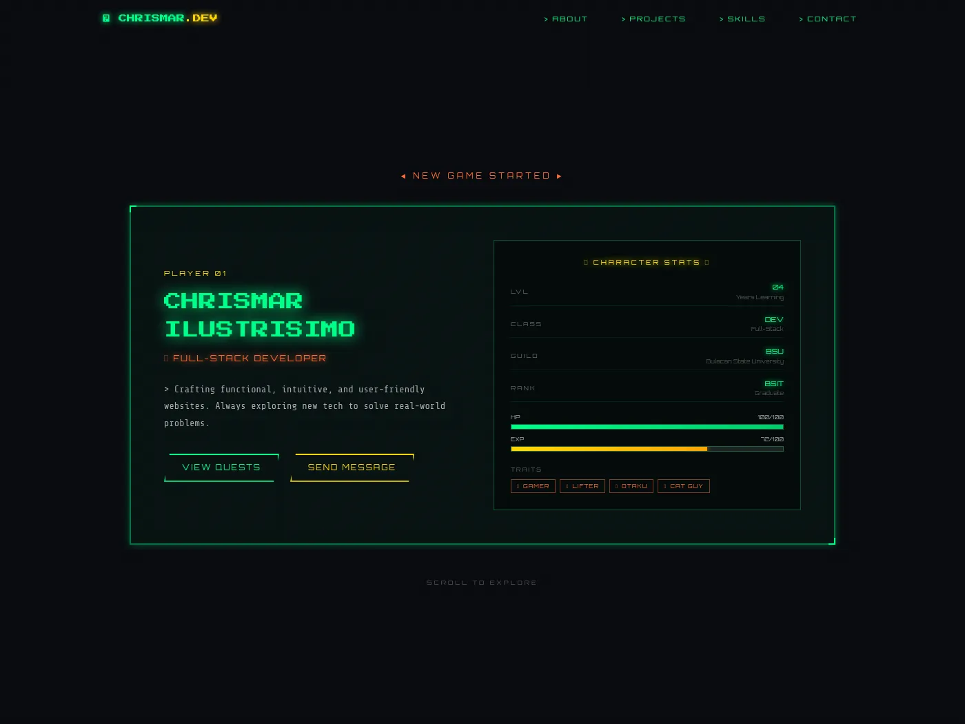 Gamefolio Quest
