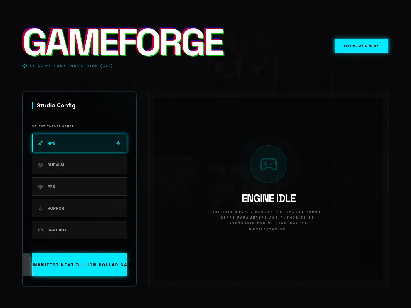 GameForge Studio Dashboard