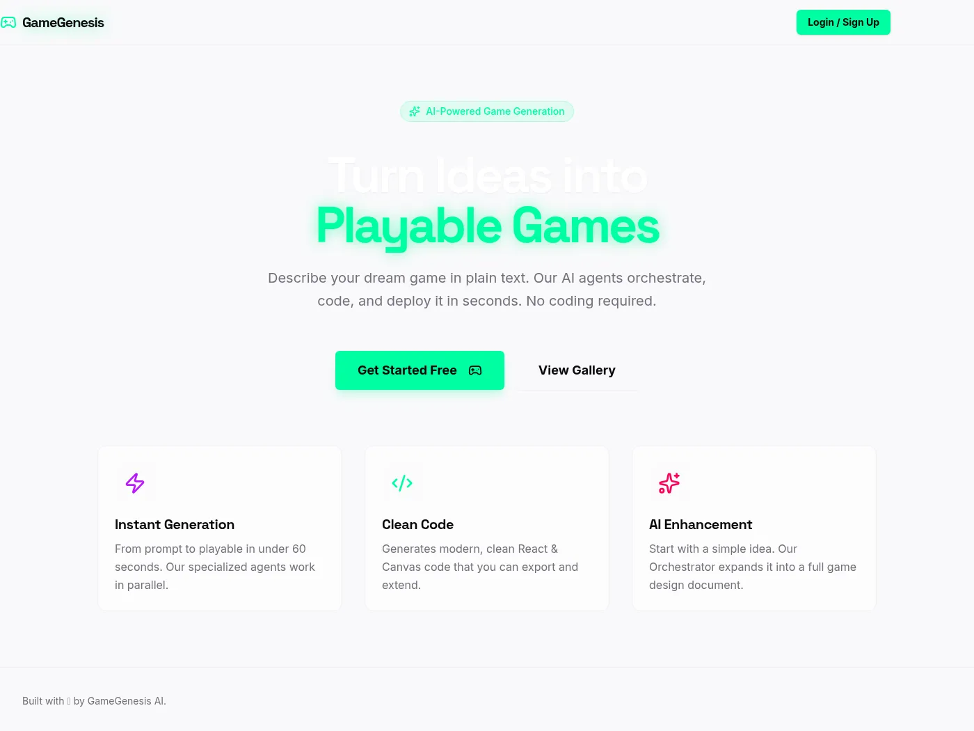 GameGenesis AI