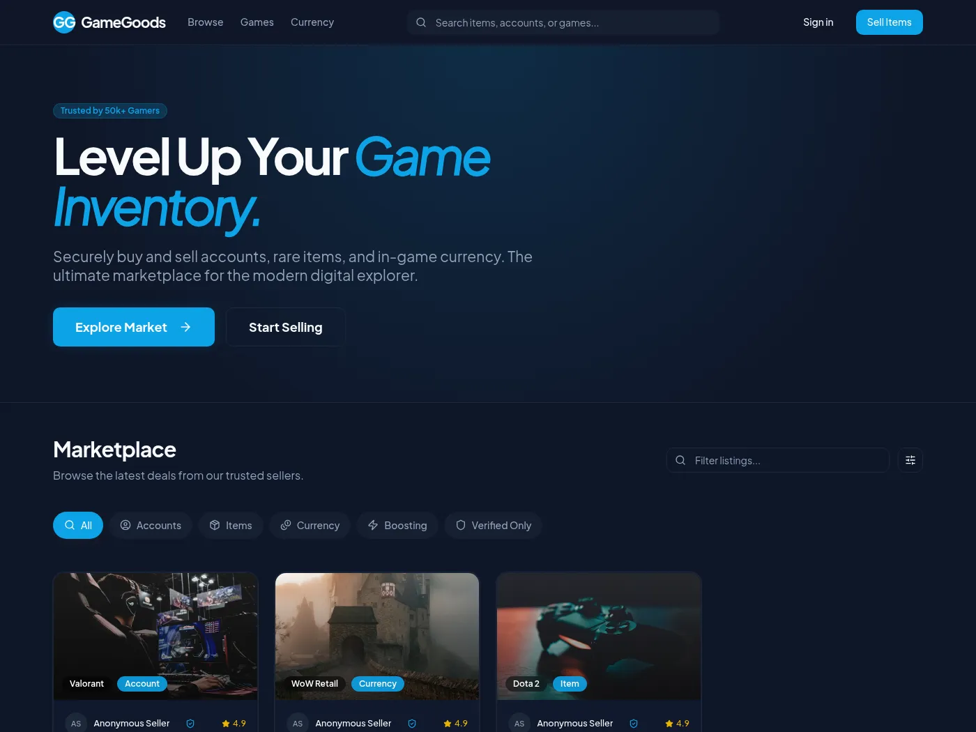 GameGoods Marketplace